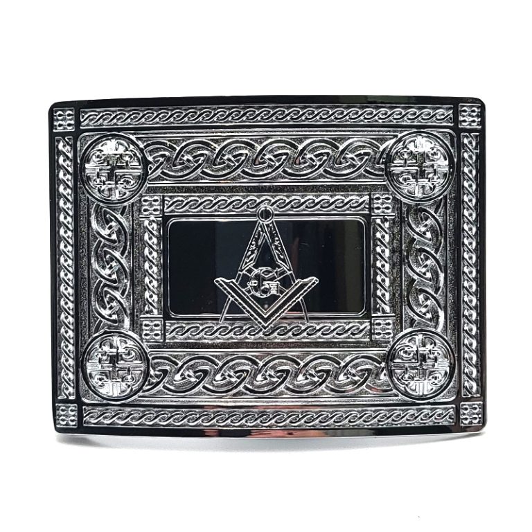 Buckle – Masonic Celtic Knot Chrome – The Piper's Cove