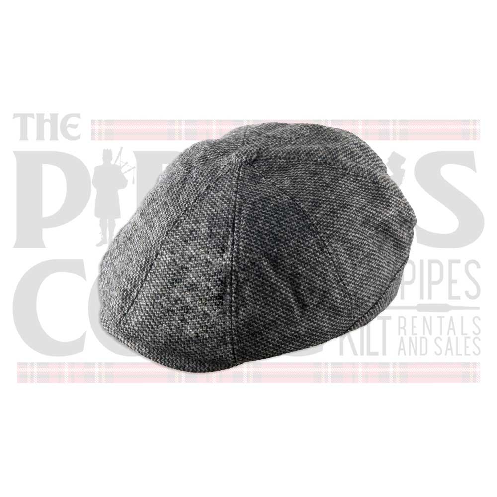 Peaky Stud Cap – Grey Tweed – The Piper's Cove