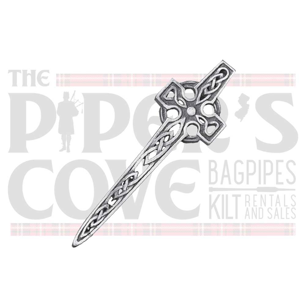 Celtic Cross Pewter Kilt Pin by Gaelic Themes – The Piper's Cove